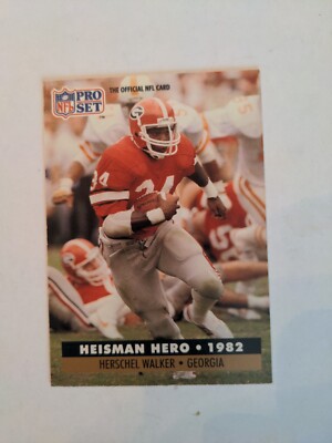 Herschel Walker 1991 Pro Set 44 Heisman Hero Georgia NFL Football | eBay