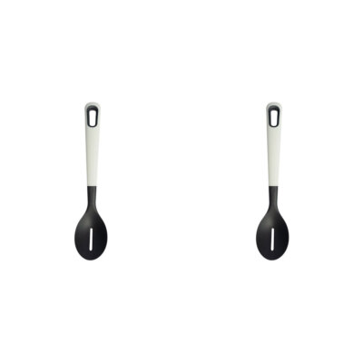2x eKu Upcycle Soft Grip Versatile Kitchen Slotted Spoon Stirrer - Caviar Black | eBay Australia