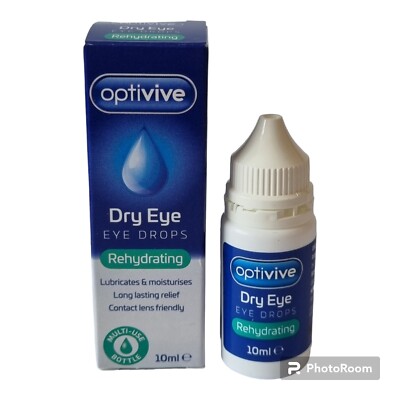 Optivive Dry Eye Drops Rehydrating Contact Lenses Friendly Long Lasting ...