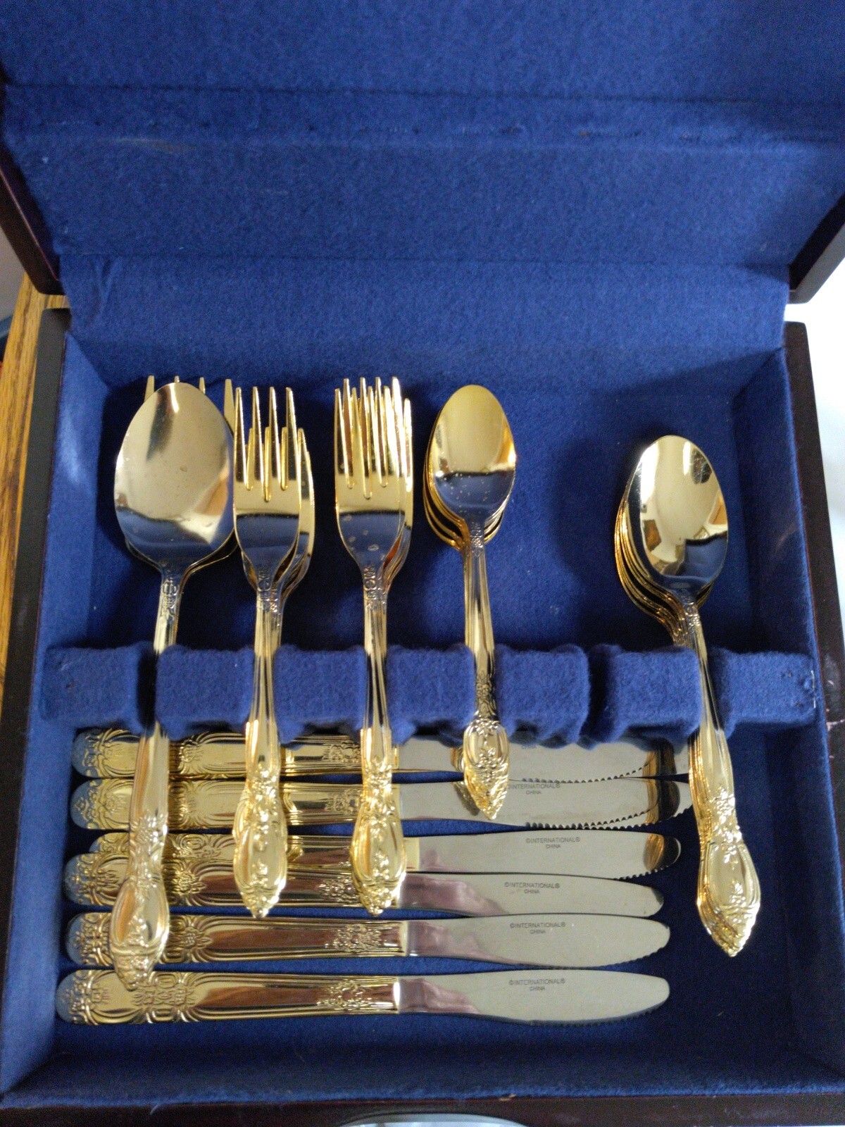 international stainless flatware china "gold color" | eBay