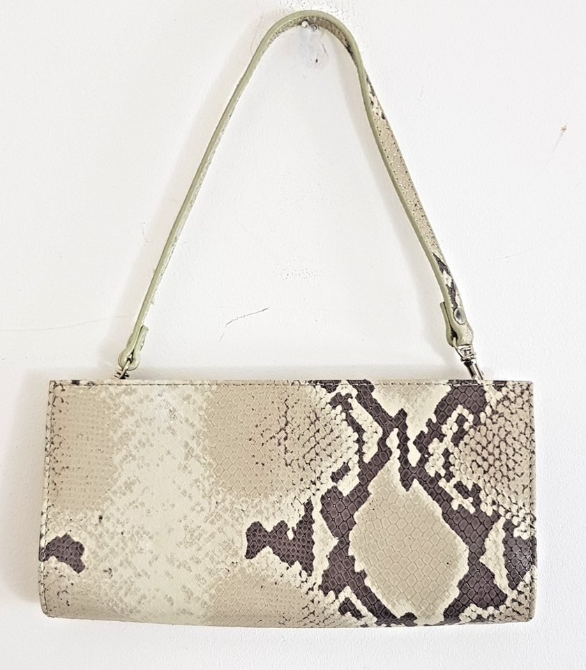 Vintage Jane Shilton Shoulder Clutch Bag Leather Snake Skin Evening ...