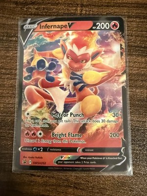 Infernape V SWSH252 Promo Pokemon Card- Near Mint- SWSH Black Star ...
