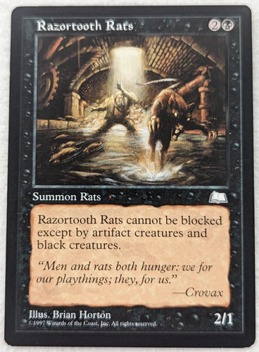 Razortooth Rats - Weatherlight - Excellent - MTG Magic the Gathering ...