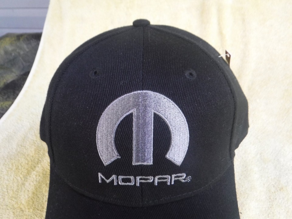 NEW EMBROIDERED CAP! OFFICIALLY LICENSED BLACK MOPAR STRAPBACK OSFM HAT! DODGE | eBay