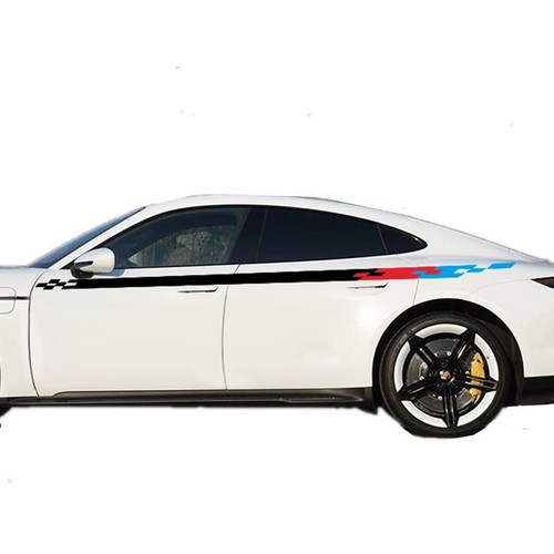 Black Lattice Decals Vinyl Body Skirt PVC Stickers Film Racing ...