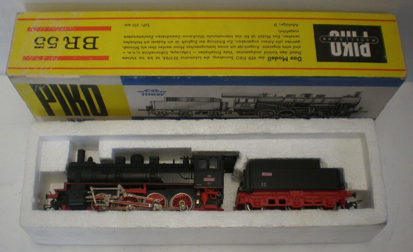 Vintage Piko HO BR55 Steam Locomotive & Tender O.V.P. Good Working ...