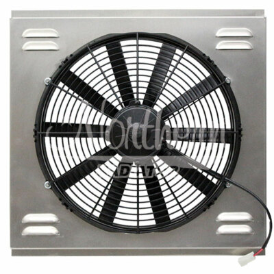 Z40074 Single High CFM 16" Electric Fan & Shroud - 18 1/4 x 20 5/16 x 4 ...