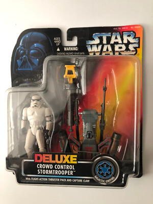 STAR WARS Deluxe CROWD CONTROL STORMTROOPER 1996 Action Figure NEW ...