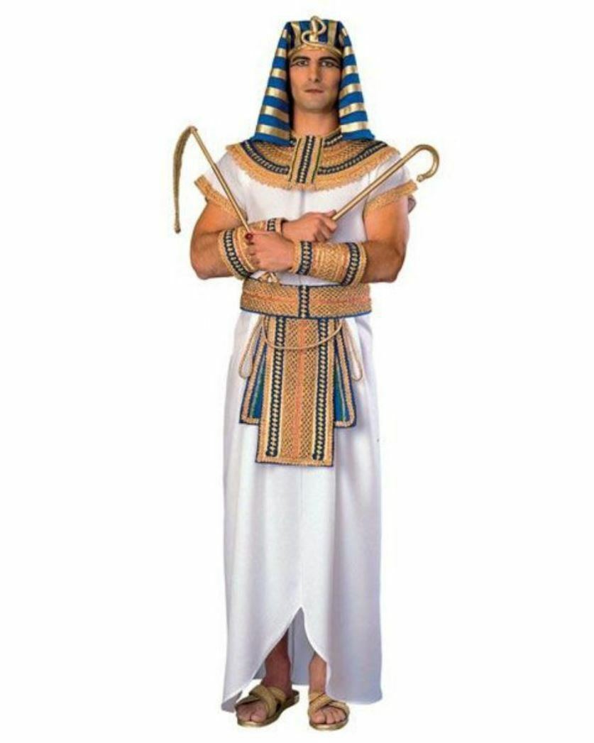 DELUXE ADULT MENS PHARAOH COSTUME EGYPTIAN KING TUT SPHINX KHUFU TUNIC ...