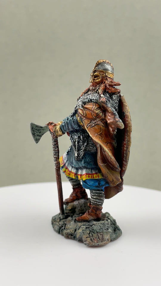 Jarl Viking figurine 54 mm 1/32, Painted tin toy soldier, Collectible ...