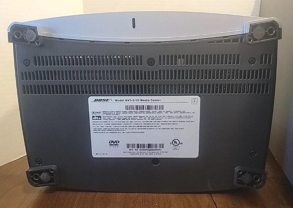 Bose AV 3-2-1 II DVD Media Center Home Theater Receiver AV 321 - Unit ...