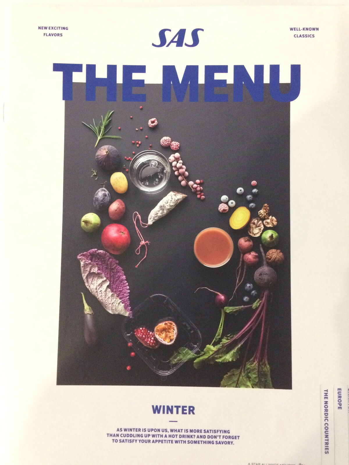 SAS SCANDINAVIAN AIRLINES INFLIGHT MENU SKY BAR PRIC ELIST WINTER 2016 ...
