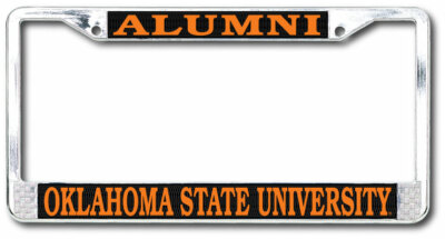 Oklahoma State University OSU Alumni Chrome License Plate Tag Frame | eBay