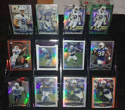 Colts all Refractor card lot x12 HOF Topps Chrome Edgerrin James Robert ...