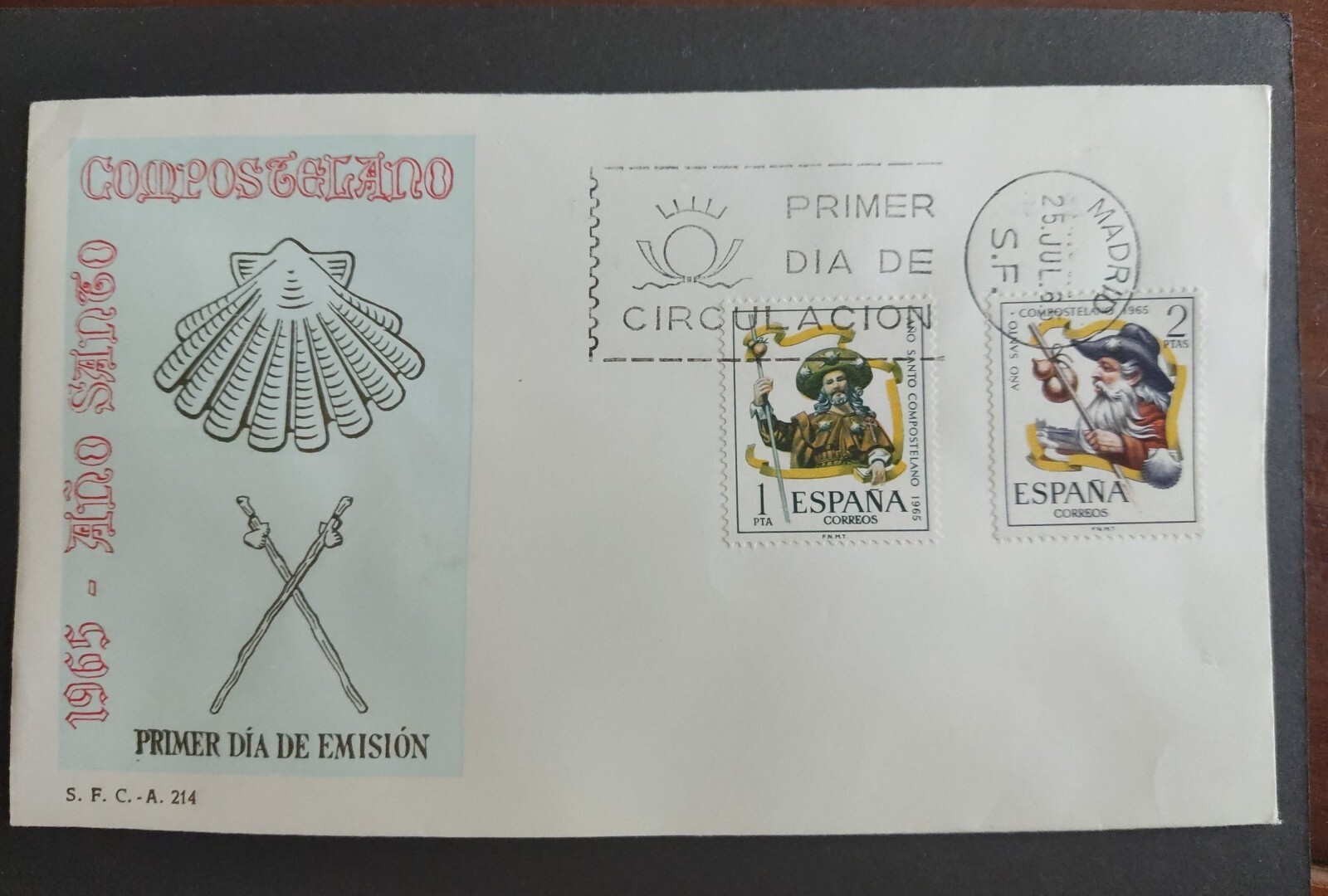 SOBRES PRIMER DIA FDC ESPAÑA 1965 AÑO SANTO COMPOSTELANO | eBay