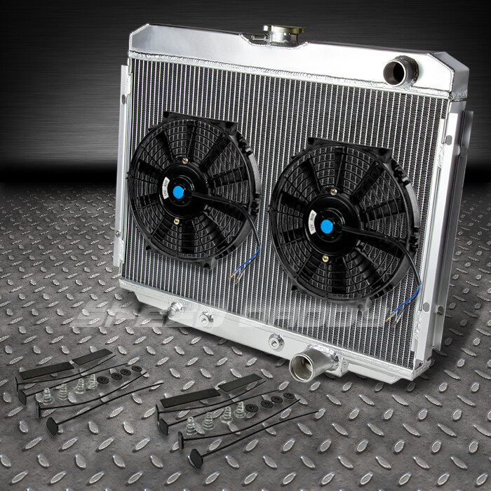 3-ROW FULL ALUMINUM RACING RADIATOR+2X 10" FAN 67-70 FORD MUSTANG ...
