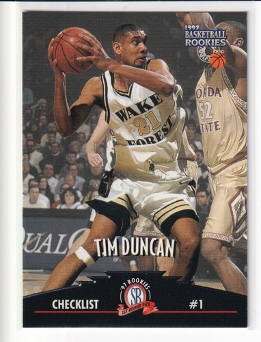 TIM DUNCAN WAKE FOREST 1997 THE SCORE BOARD ROOKIES #61 CL CARD | eBay