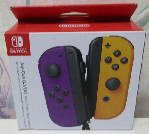 Nintendo Switch Joy-Con (L/R) Controller Pair - Neon Purple/Neon Orange ...
