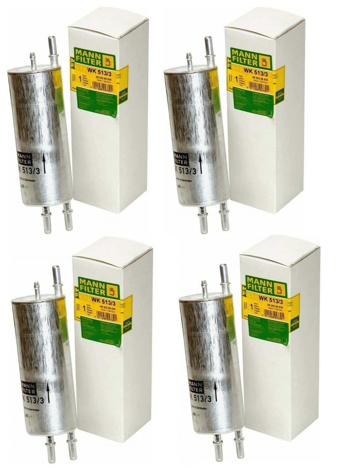 Set of 4 Fuel Filters & Regulators Mann WK5133 for BMW E53 X5 Range ...