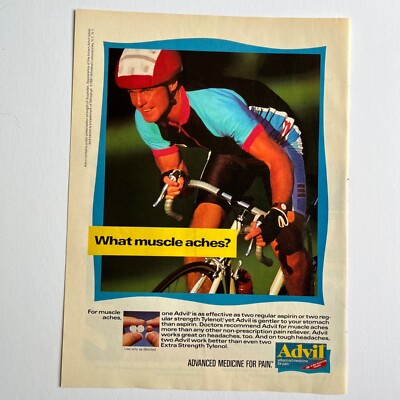 Vintage Advil Ibuprofen Magazine Print Ad Full Page Color Advertisement ...