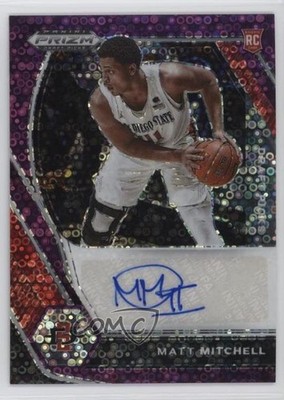 2021-22 Panini Prizm Draft Picks Purple Circles 7/30 Matt Mitchell Auto ...