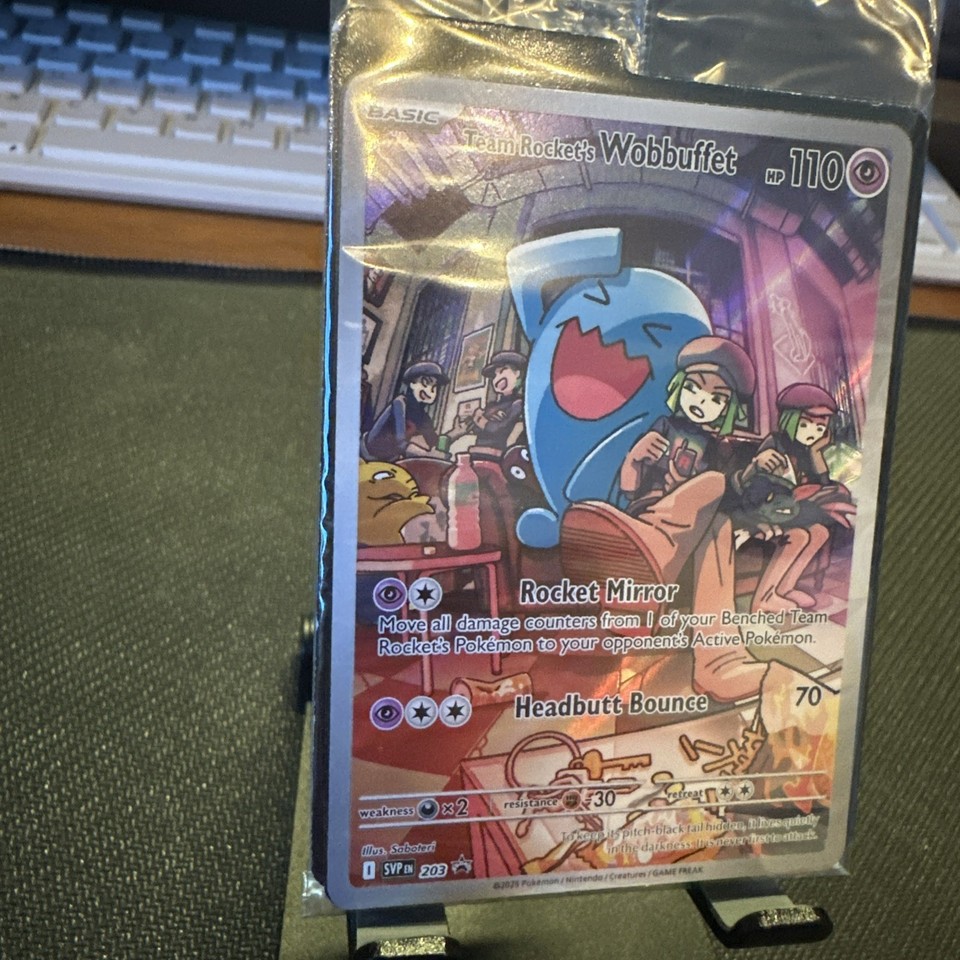 Pokémon Destined Rivals Team Rocket’s Wobbuffet 203 ETB Promo Sealed | eBay