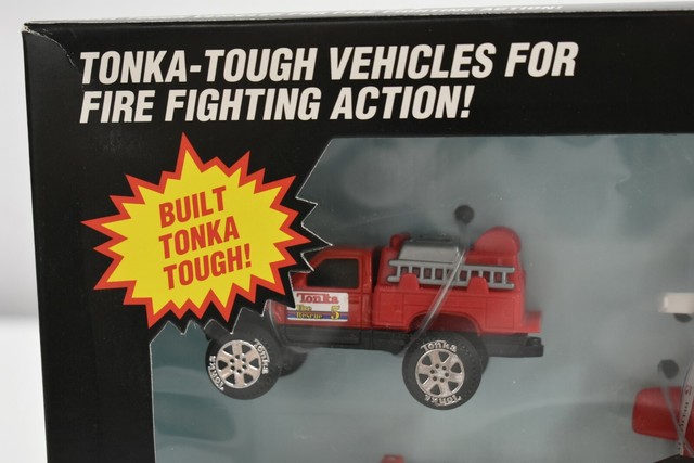 Vintage Tonka 1993 Fire Rescue Playset Firefighter Rescue Vehicle Set ...