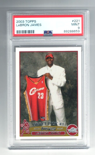 2003 Topps Basketball #221 LeBron James Rookie Card RC Graded PSA 9 ...