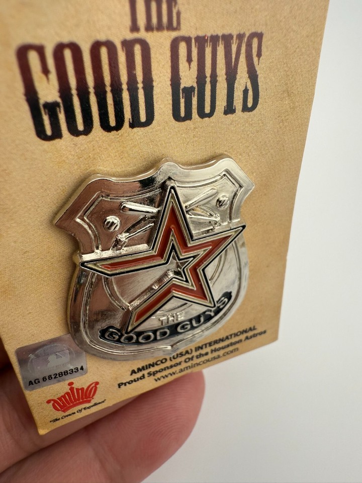 Houston Astros Logo The Good Guys Badge Enamel Hat Pin Brooch *read ...
