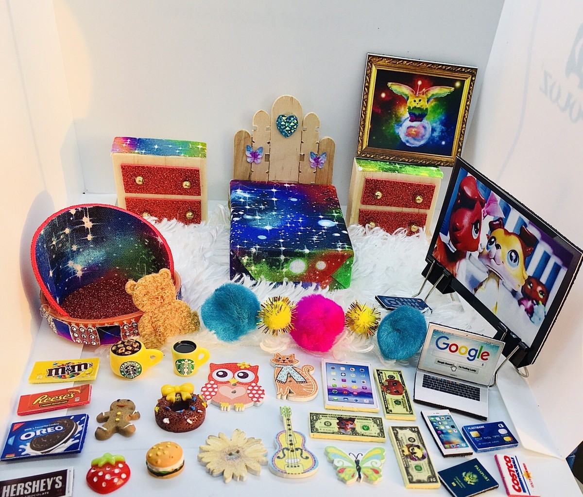 Lps Furniture Diy Littlest Pet Shop Lps Bed Furniture & Accessories