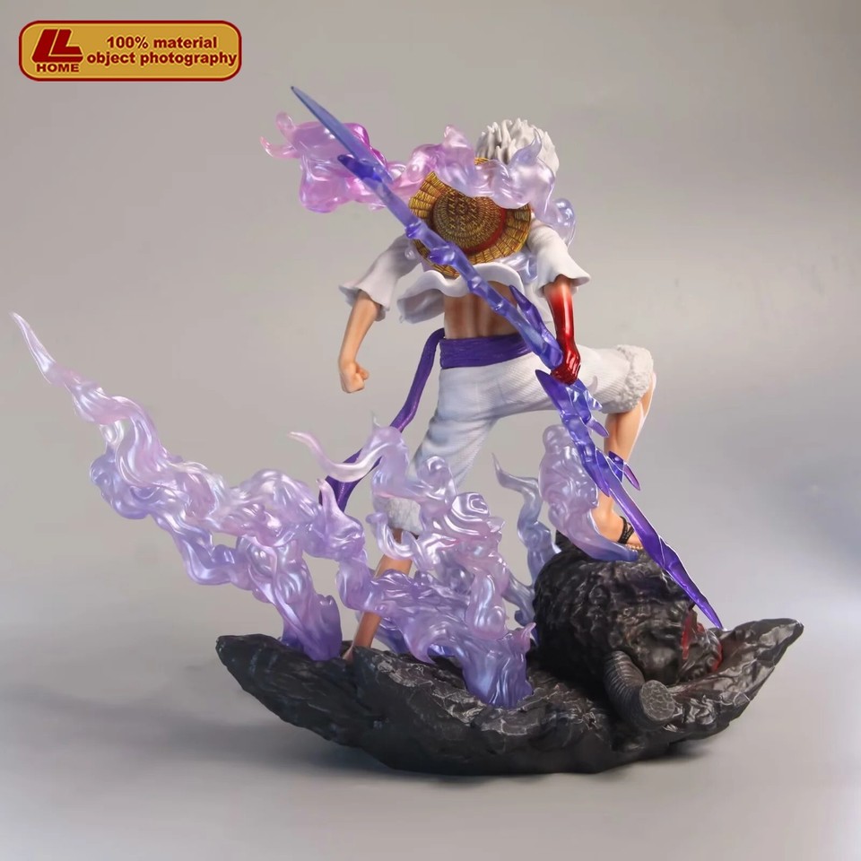 Anime OP Monkey D Luffy Nika Gear 5th ox horn skull Ghost Island Figure ...