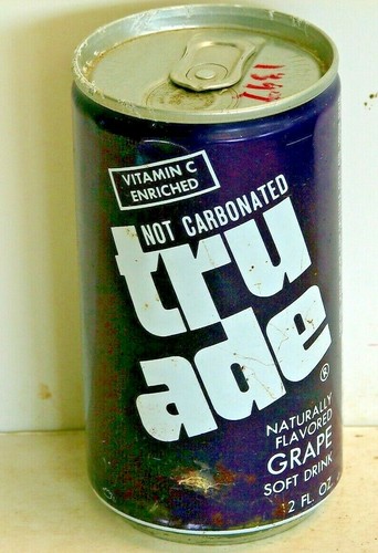 Tru ade Grape; Carolina Canners, Inc.; Cheraw, SC; steel soda pop can ...