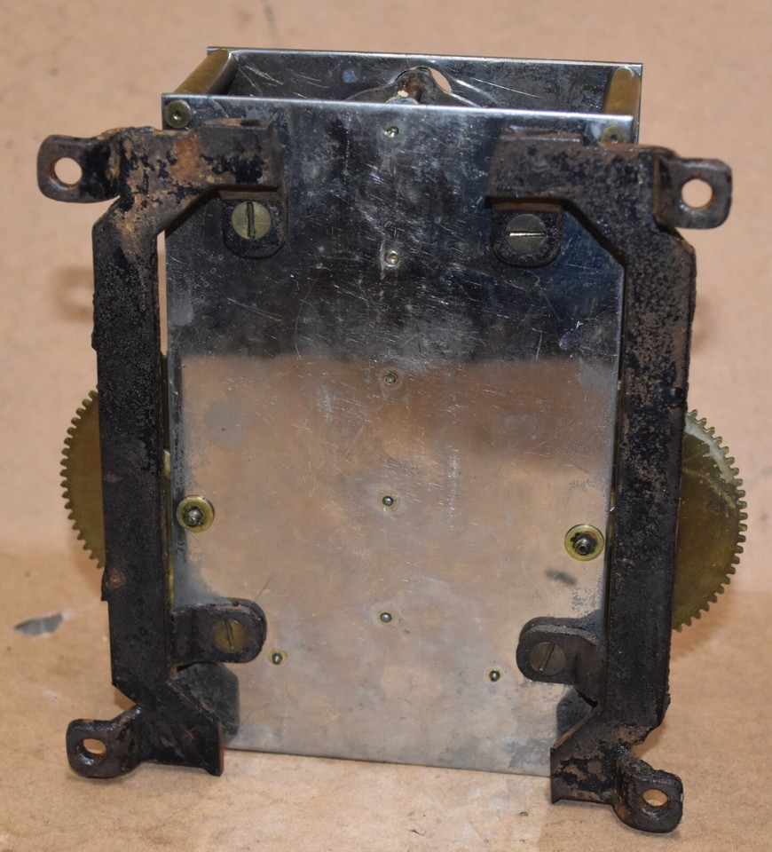 Antique Atkins? Nickel Plated Upside Down? Weight Driven Clock Movement ...