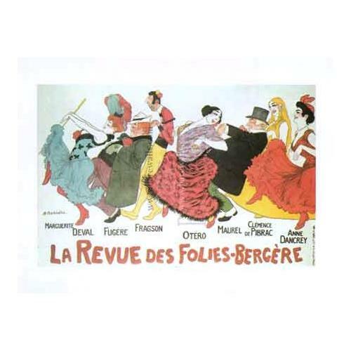 The review of the Folies Bergere By Andrien Barrere 32x24 Art Print ...