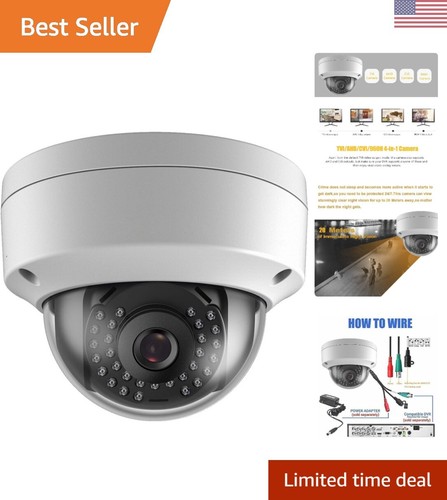2MP Analog Vandal Dome Security Camera - 1080P, 2.8mm Lens, 65ft Night ...