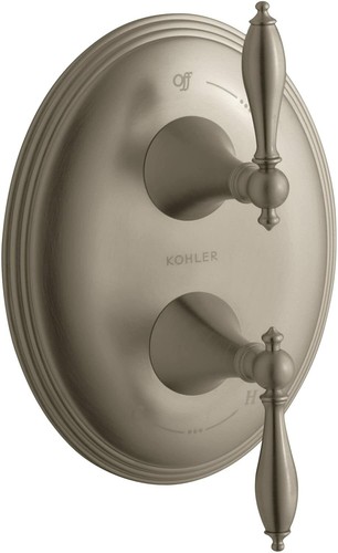 Kohler Finial K-T10302-4M-BV Brushed Bronze Traditional ThermoStacked ...