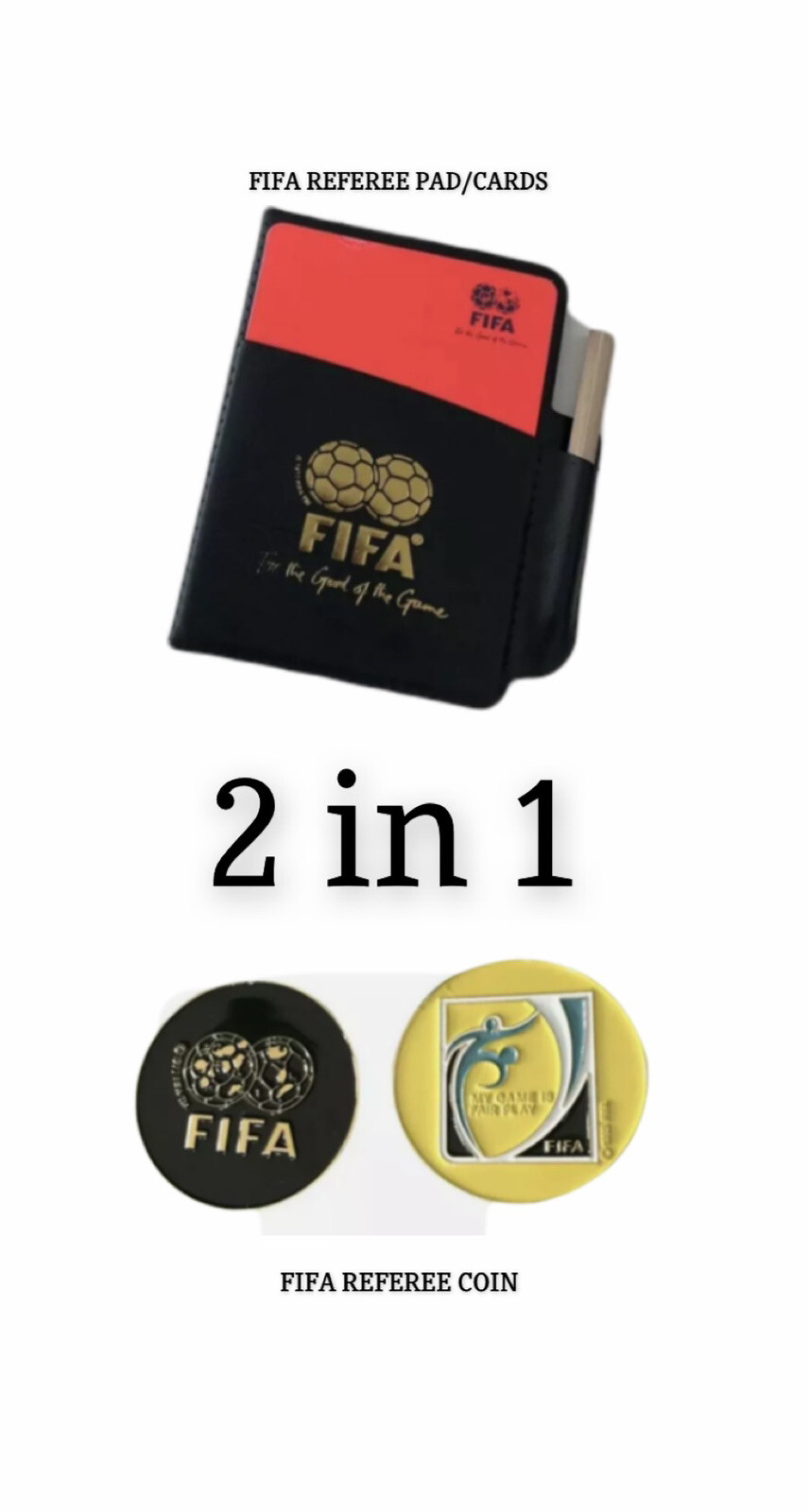 (2 in 1) - FIFA referee cards/pad & FIFA flip coin | eBay