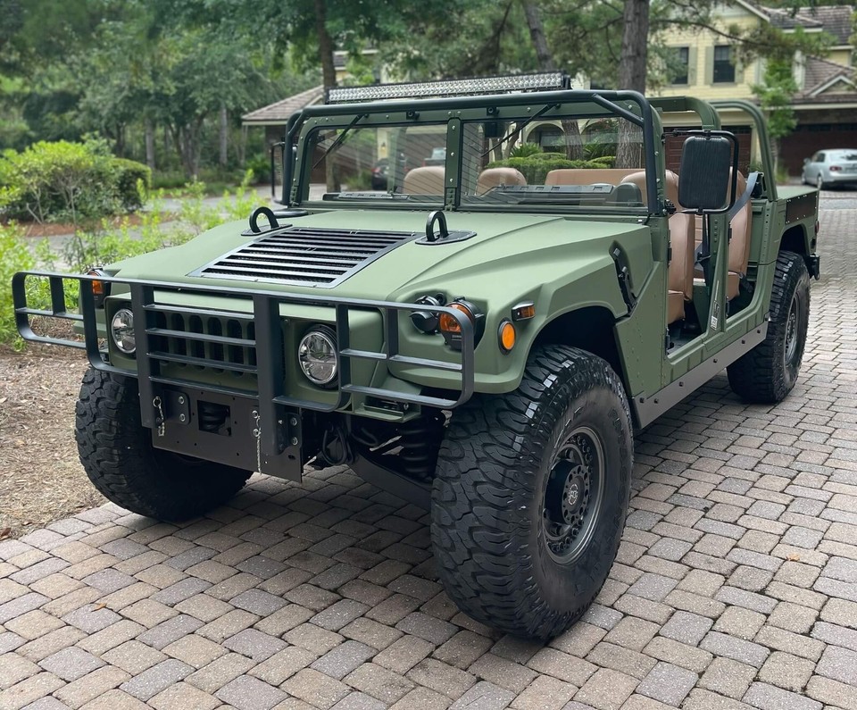 Hummer H1 light bar mount black powder coated with windshield bumper | eBay