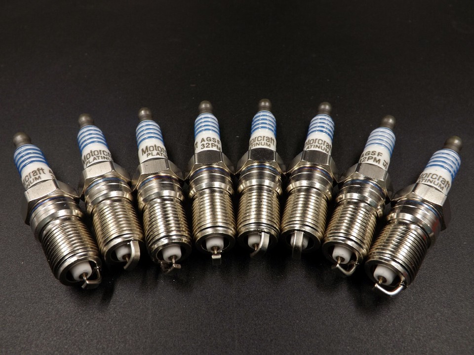 8pcs MOTORCRAFT SPARK PLUGS SP493 Platinum AGSF32PM Fit For Ford 4.6L 5 ...