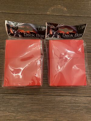 Ultra Pro Red Deck Box Lot Of 2 Gaming Cards Deck Box Holds Cards In ...