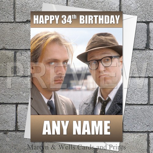 Bottom birthday card: Eddie and Richie. 5x7 inches. Personalised, plus ...