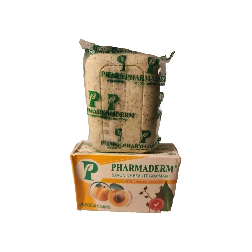 1×PHARMADERM APRICOT NUT Exfolianting Beauty Soap Face & Body 190g -6 ...