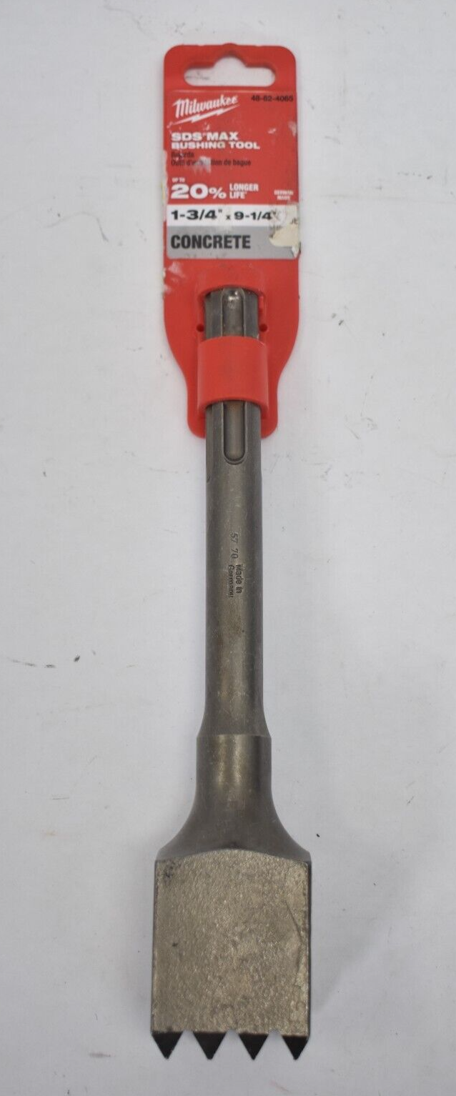 Milwaukee SDS Max Bushing Tool Concrete 1-3/4" x 9-1/4" 48-62-4065 ...