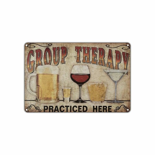 Group Therapy Practiced Here Vintage Sign For Garage Bar Shop Décor ...