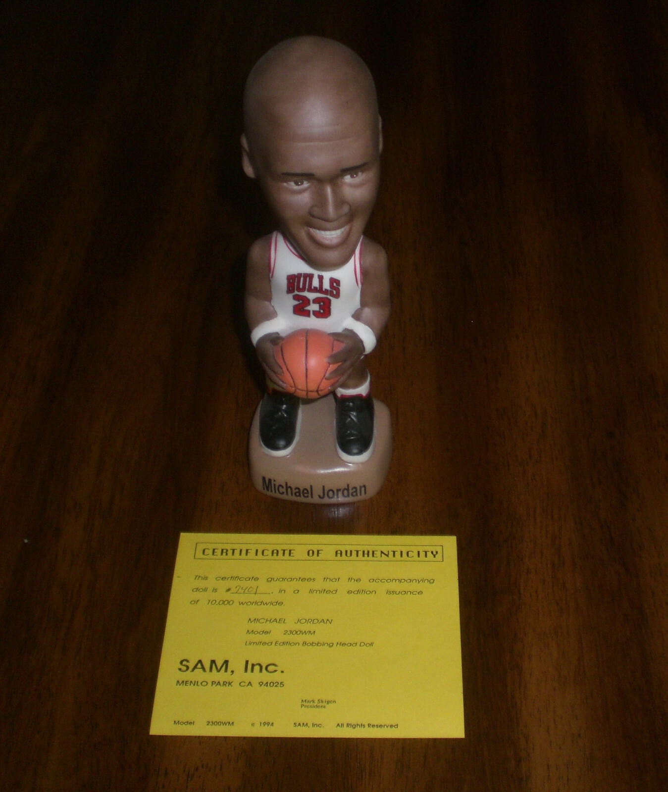 1994 BULLS MICHAEL JORDAN SAM BOBBING HEAD DOLL BOBBLEHEAD | eBay