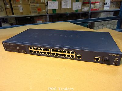 NETGEAR FS726T ProSafe 24-Port 10/100 Smart Network Switch + 2x Gigabit ...
