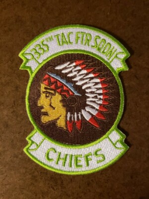 Air Force USAF 335th Chiefs Tactical Fighter Squadron Color 4" Patch | eBay