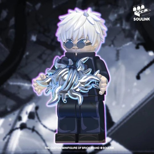 custom 3th party min brick minifig soul link Jujutsu Kaisen Satoru Gojo ...