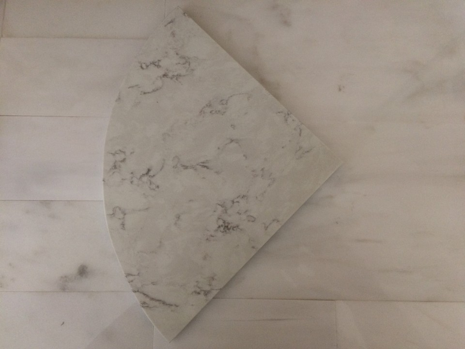 Quick Corner Caddy TM System: 8" Quartz stone shelf with mounting ...