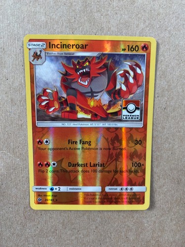 Incineroar 26/149 Pokémon league promo card NM CARD | eBay